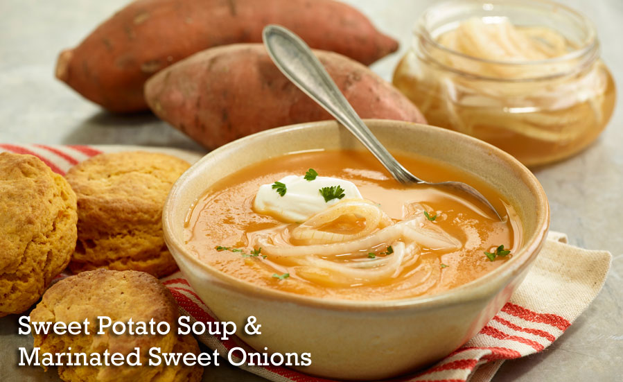 Sweet Potato Soup and Marinated Sweet Onions - Bland Farms